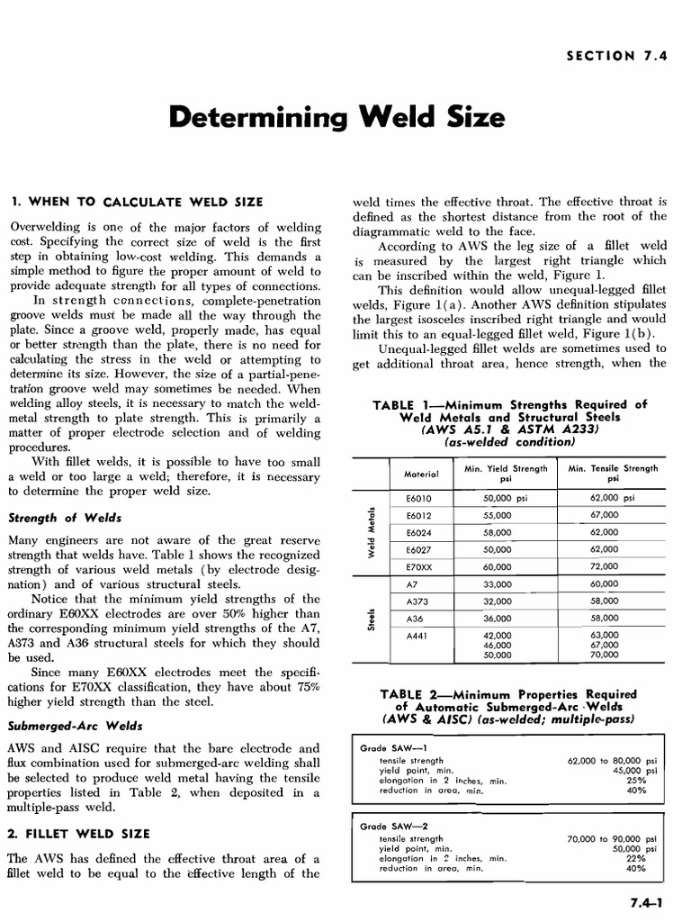 Determining Weld Size | PDF | Bending | Strength Of Materials