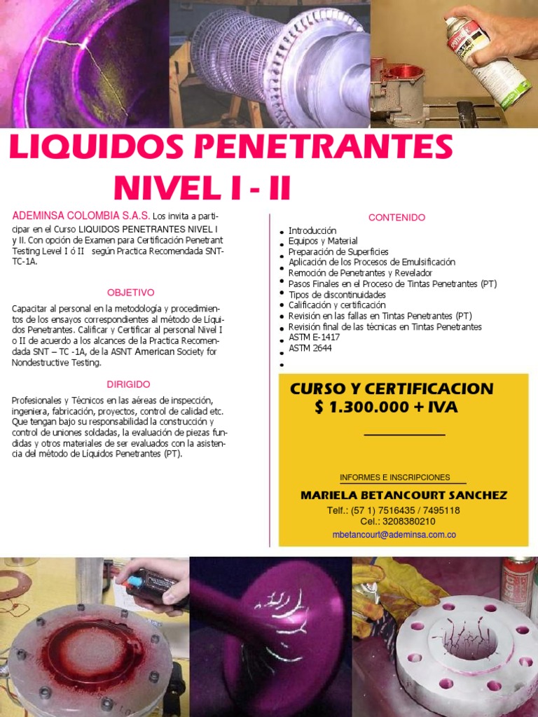Liquidos Penetrantes Nivel I y II | PDF