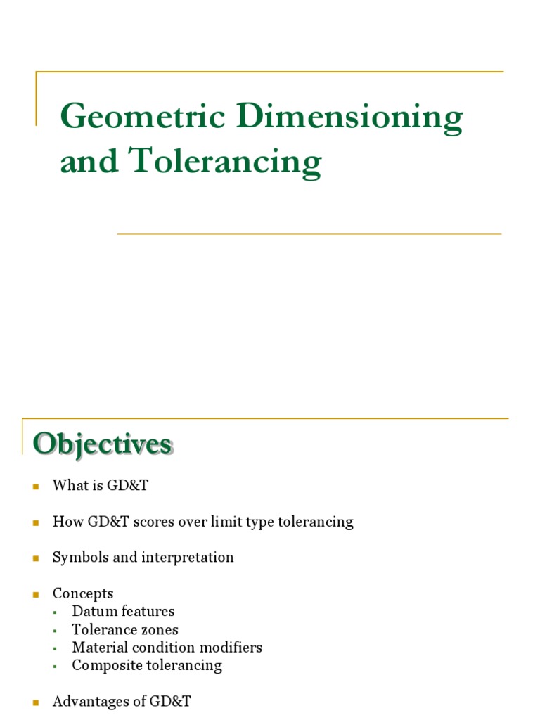Geometric Dimensioning and Tolerancing | PDF | Engineering Tolerance ...