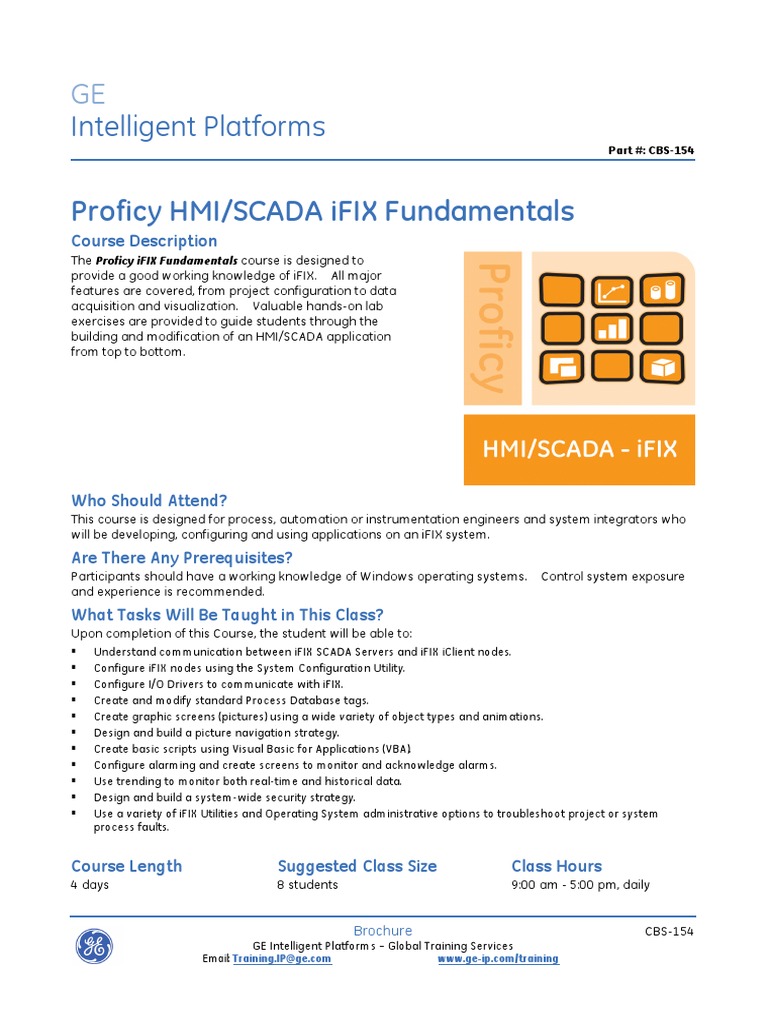 CBS-154 Proficy HMI SCADA iFIX Fundamentals | PDF | Scada | Visual ...