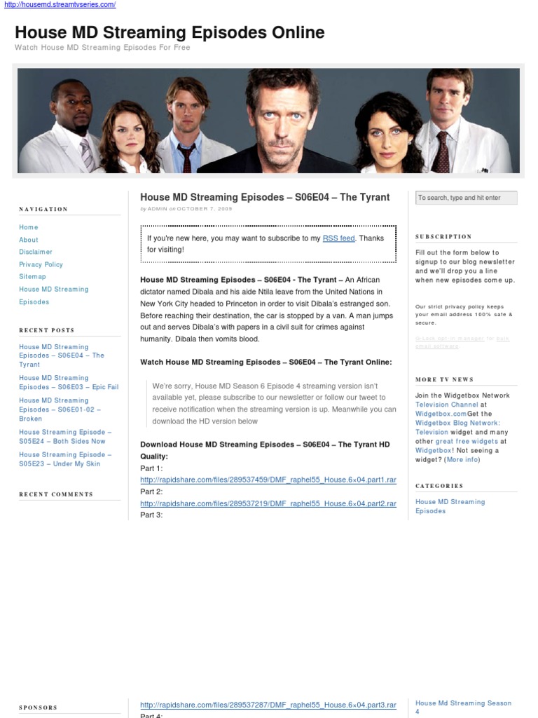 House MD Season 6 Streaming | PDF | Leisure