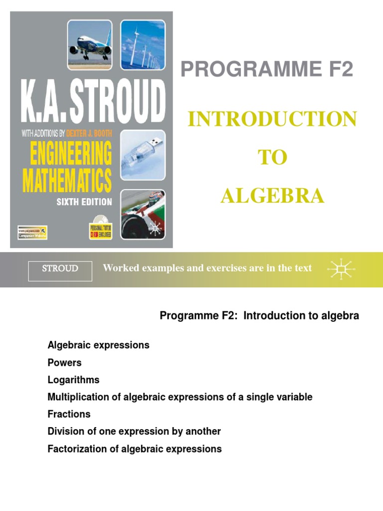 F2 Introduction To Algebra | PDF | Fraction (Mathematics) | Division ...