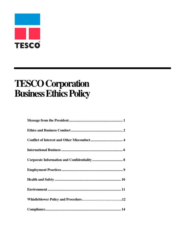 173 20051017 Ethics Policy | PDF | Bribery | Whistleblower