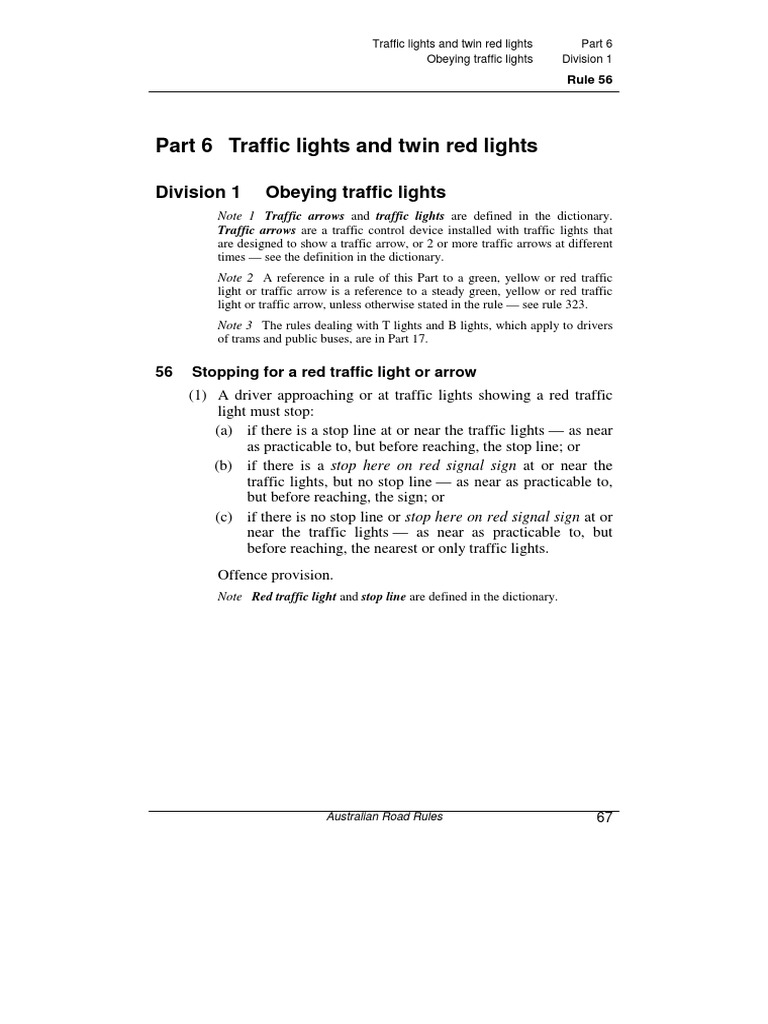 Part 6 Traffic Lights | PDF | Traffic | Traffic Light