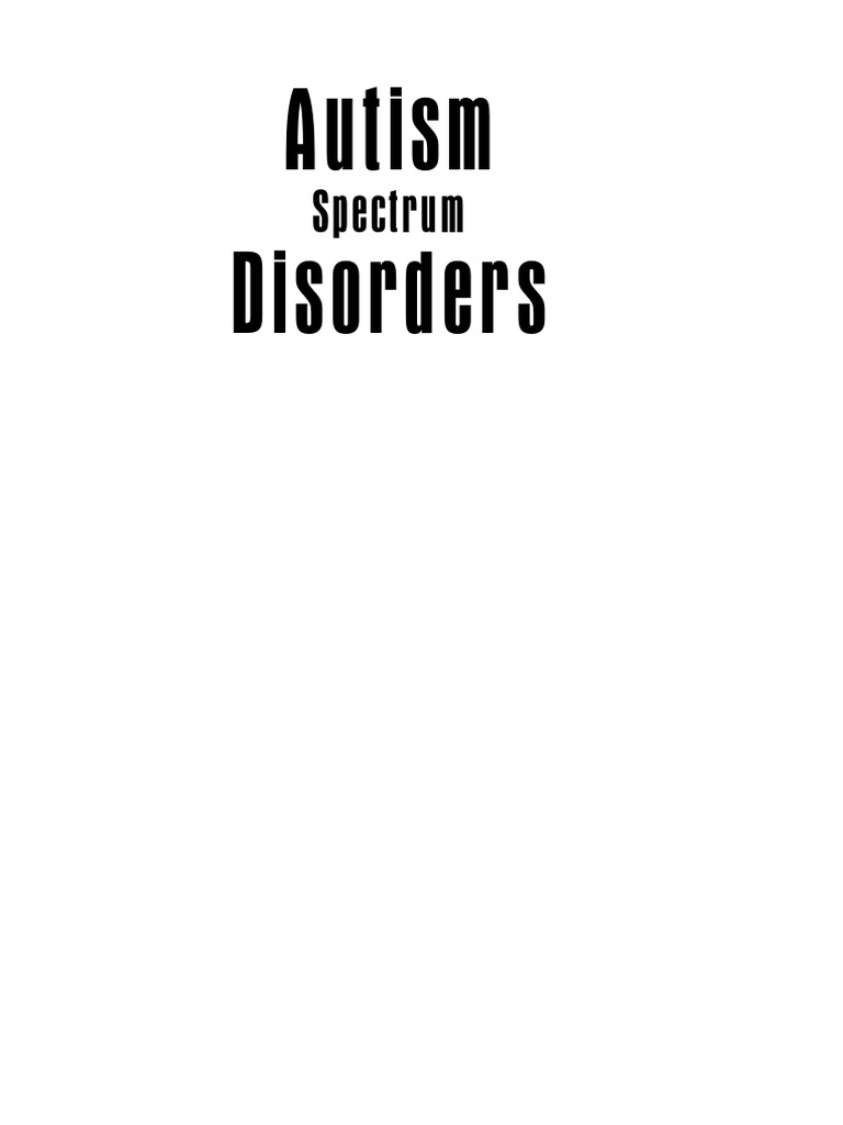 Autism Spectrum Disorders-A Handbook For Parents and Professionals 2007 ...