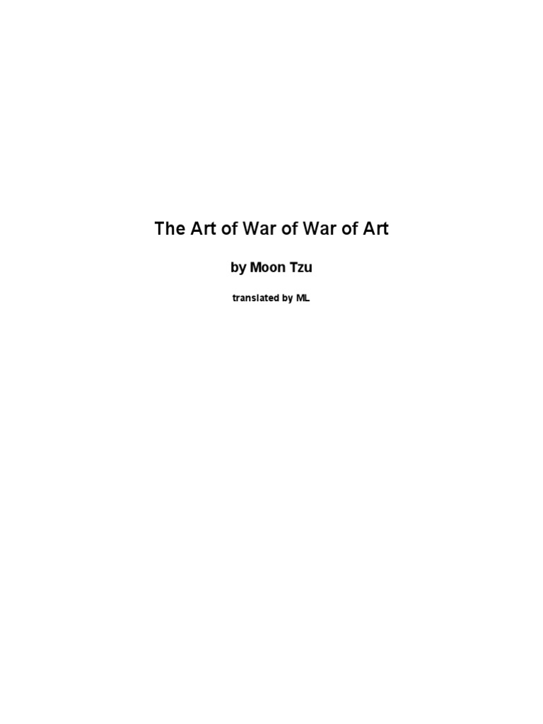 The Art of War of War of Art | PDF | The Art Of War | Battles