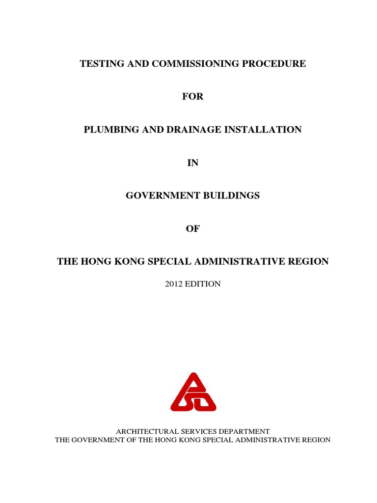 Testing and Commissioning Procedure For Plumbing and Drainage ...