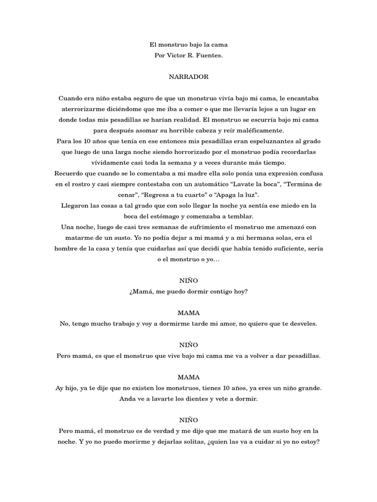 El Monstruo Bajo La Cama | PDF | Amor | Ocio