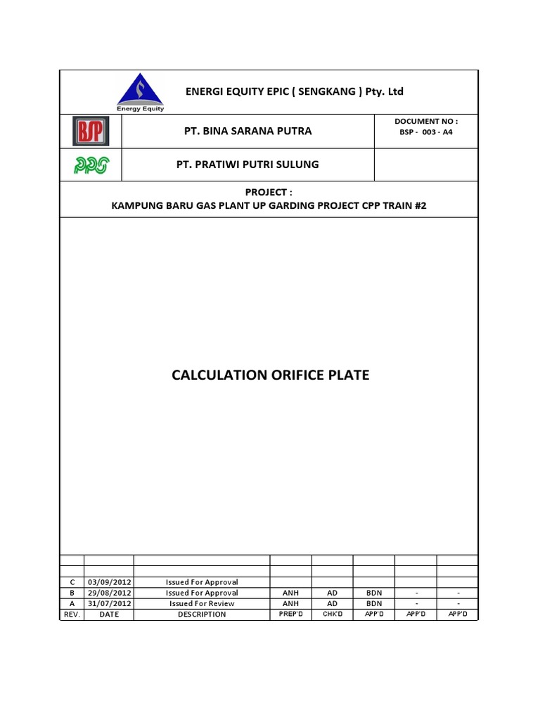 Orifice Plate Calculations for Gas Flow | PDF | Mechanics | Materials ...