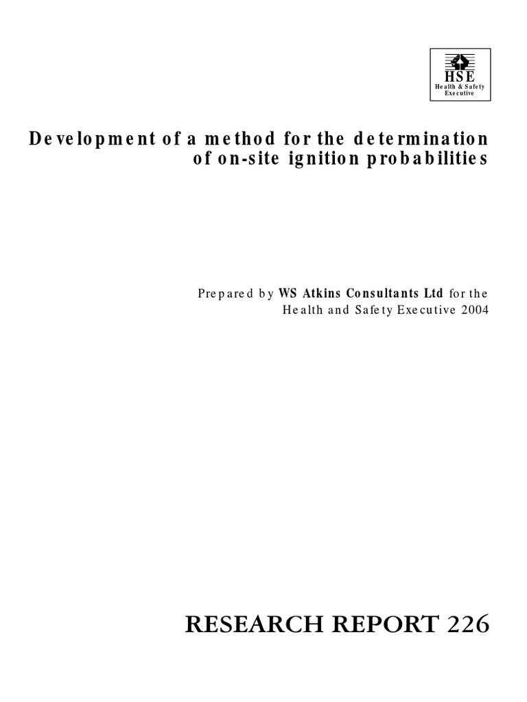 On Site Ignition Probabilities - HSE UK | PDF | Sensitivity Analysis | Risk