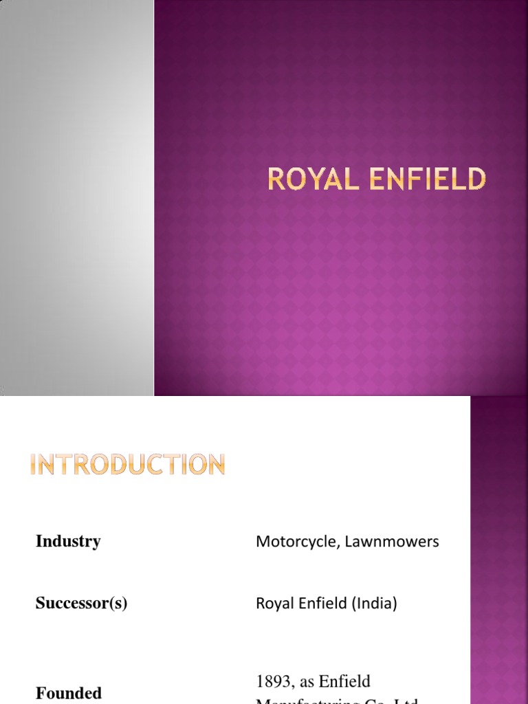 Royal Enfield | PDF | Economies | Motorcycle