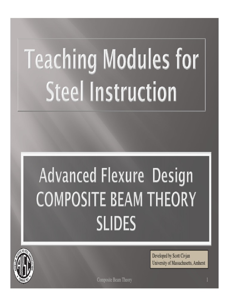 An Introduction to Composite Beam Theory: Concepts of Composite Action ...