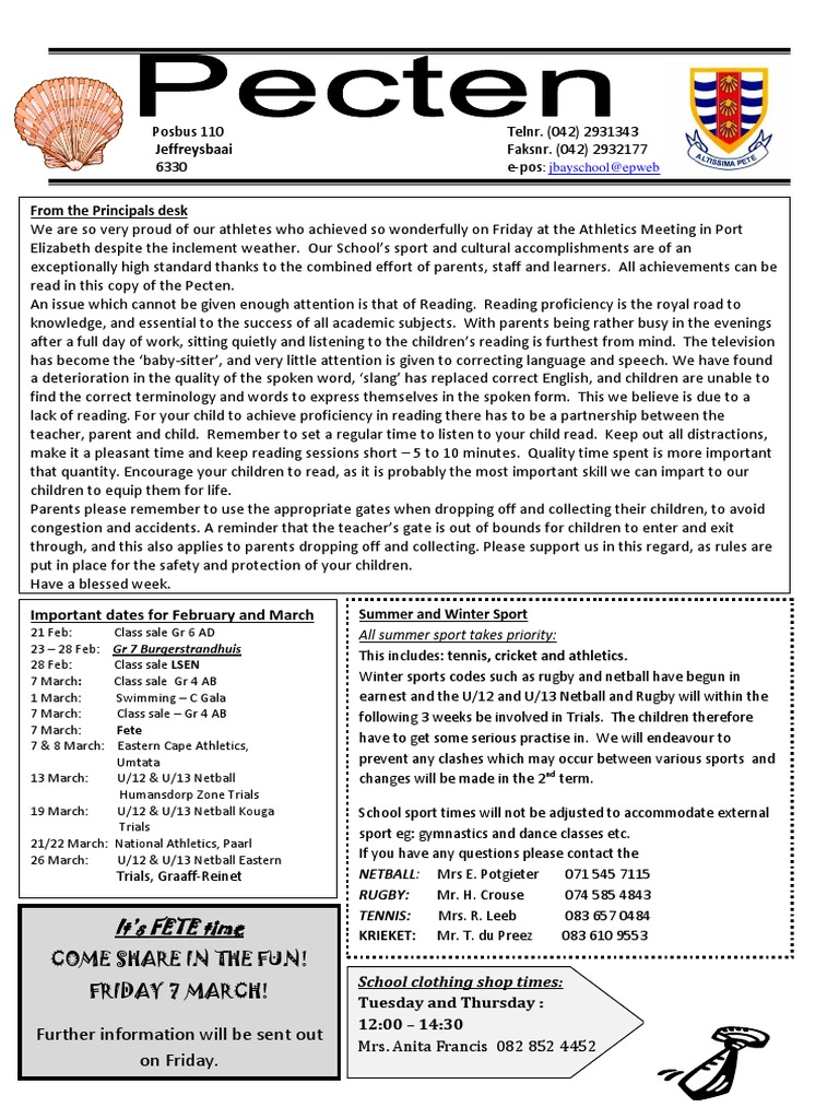 Pecten 20 February 2014 | PDF | Leisure | Sports