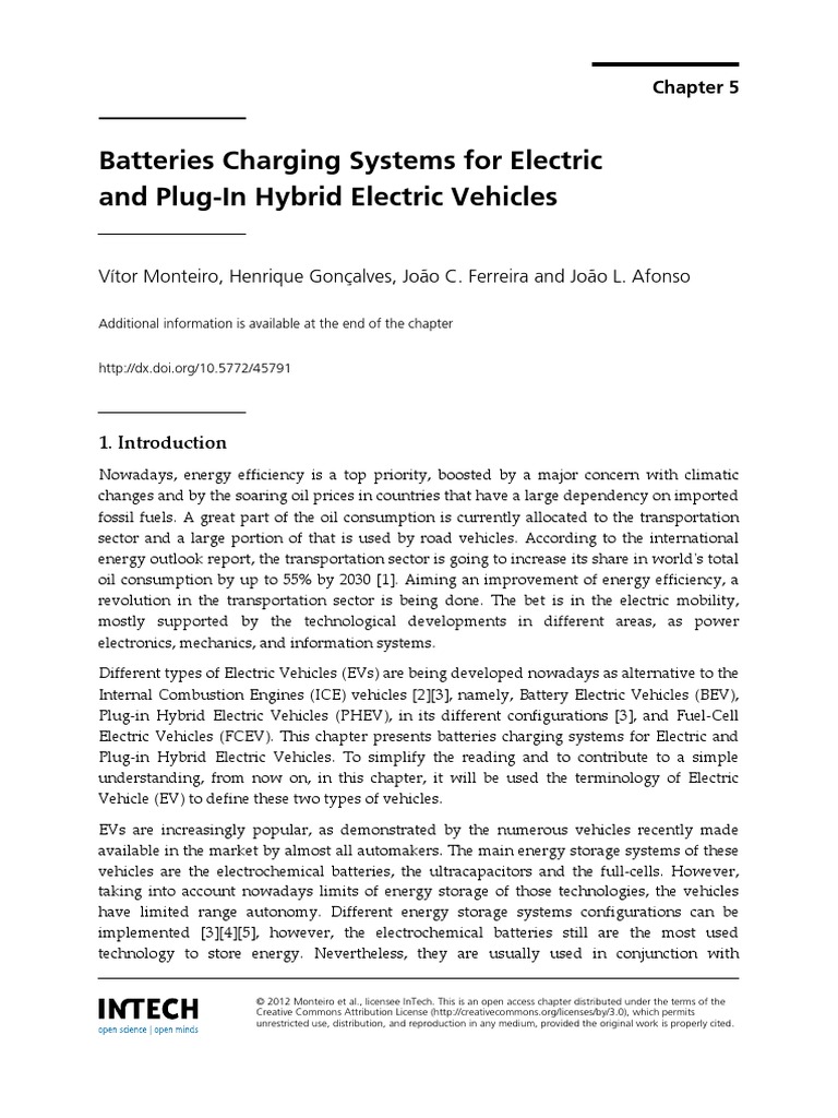 InTech-Batteries Charging Systems For Electric and Plug in Hybrid ...