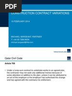 Change Order vs Variation Order Explained | PDF | Procurement | Consultant