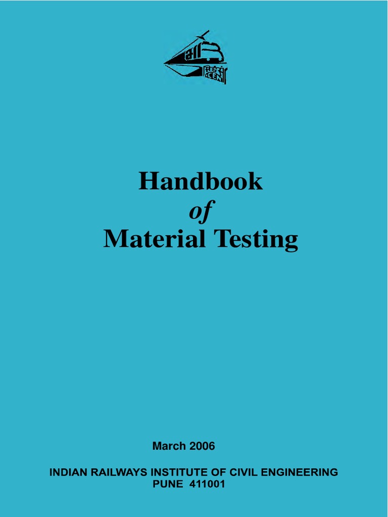 Railway Handbook of Material Testing 1 | PDF | Concrete | Materials