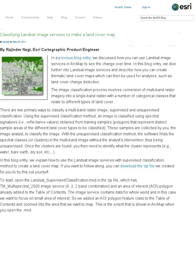 Classifying Landsat | PDF | Arc Gis | Statistical Classification