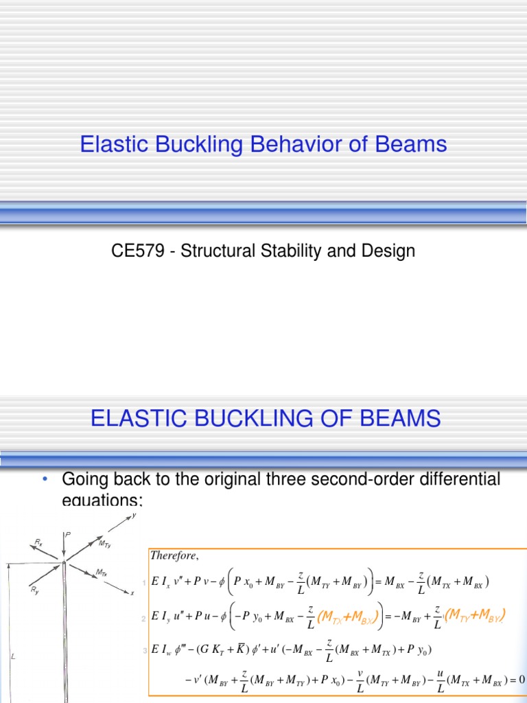 Beam Buckling | PDF | Finite Difference | Eigenvalues And Eigenvectors
