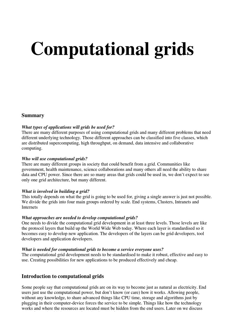 Computational Grids | PDF | Grid Computing | Communications Protocols