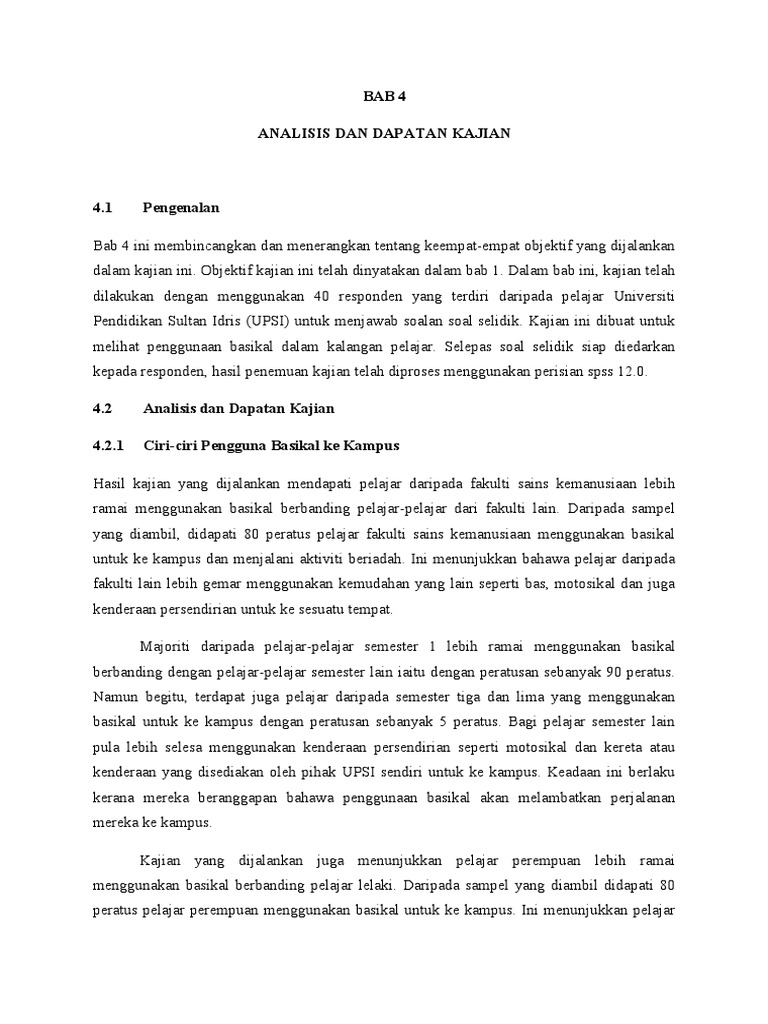 Contoh Hasil Kajian Report | PDF