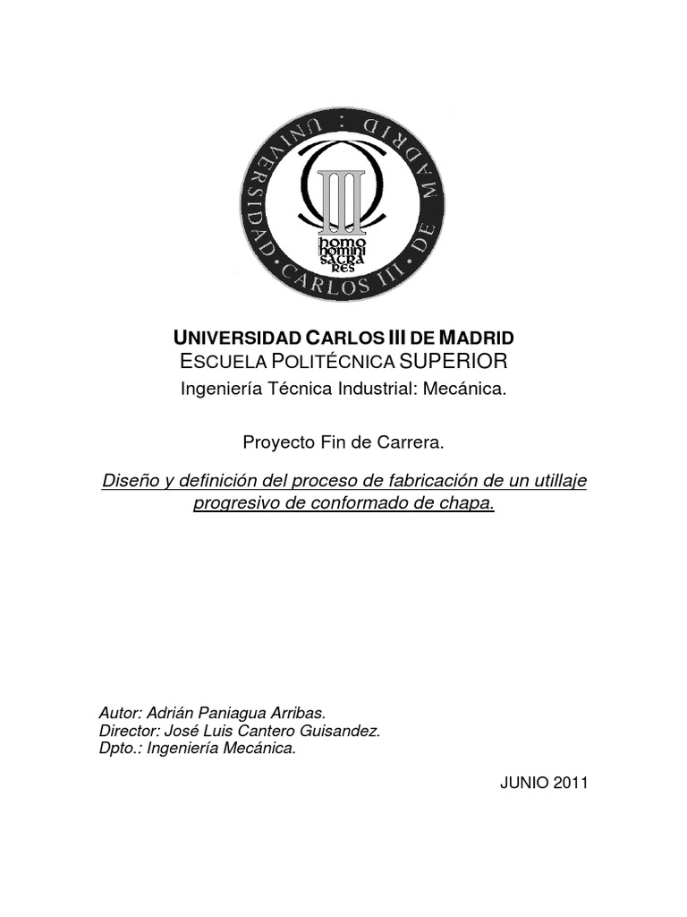 Diseño de Matriz Progresiva | PDF | Tratamiento a base de calor | Diseño