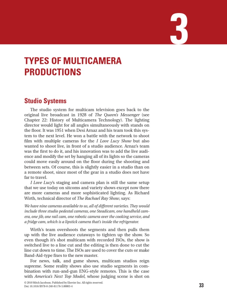 Mastering Multi Camera Techniques CH 3 | PDF | Television | Video