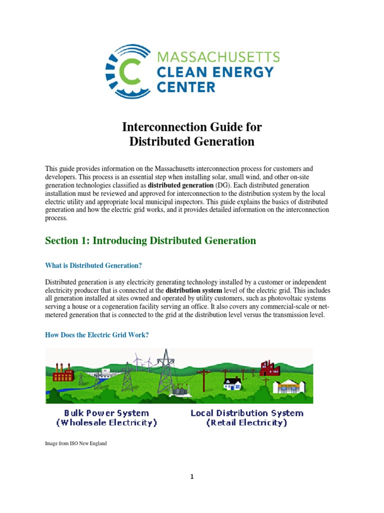 Interconnection Guide For Distributed Generation | PDF | Distributed ...