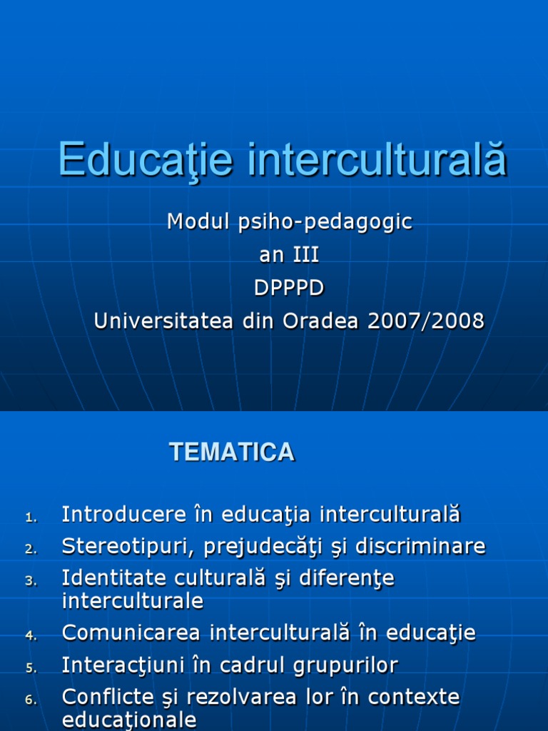 CURS Educatie Interculturala | PDF