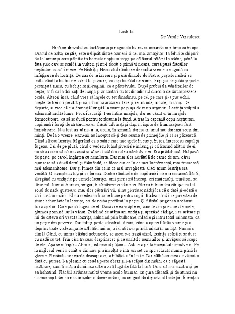 Lostrita de Vasile Voiculescu | PDF