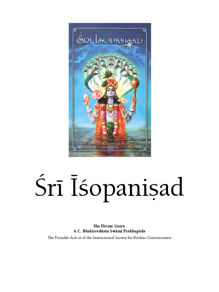 Sri Isopanisad | PDF | Brahman | Vedanta
