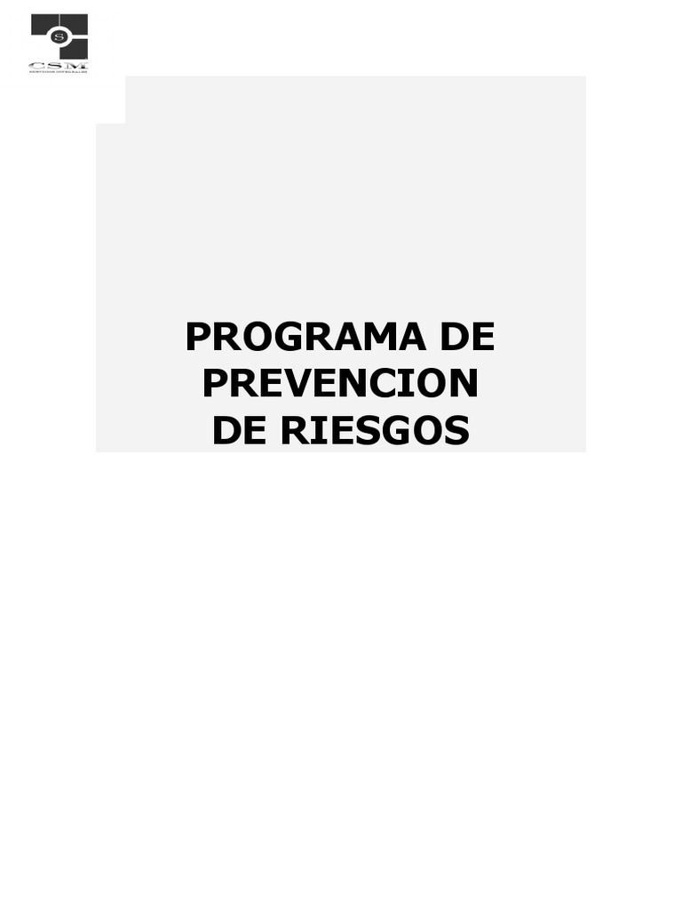 Programa de Prevencion de Riesgo CSM | PDF | Derecho laboral | Soldadura