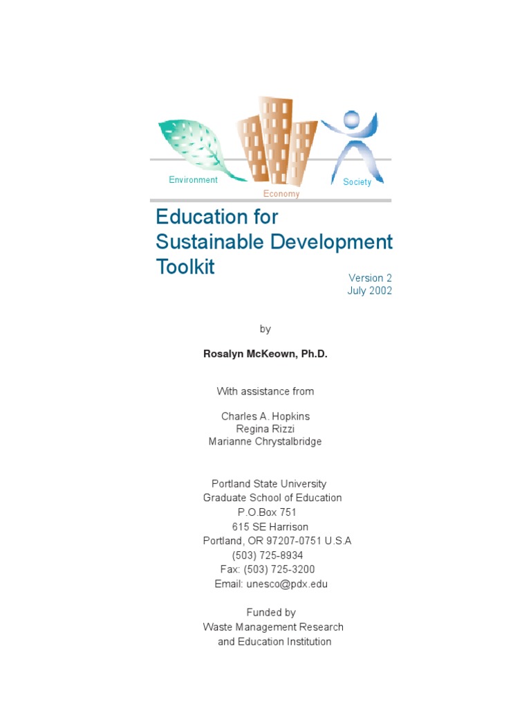 Esd Toolkit v2 | PDF | Sustainability | Sustainable Development