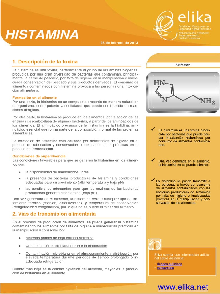 13.Histamina | Alimentos | Bienestar