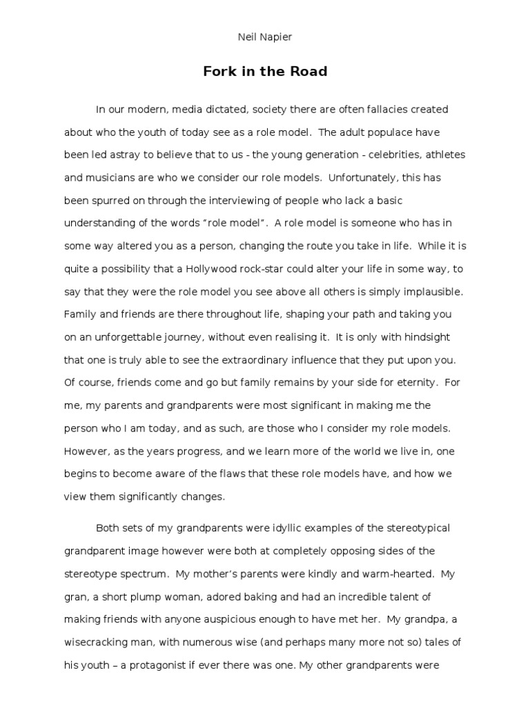 Role Model Essay | PDF | Grandparent | Parent