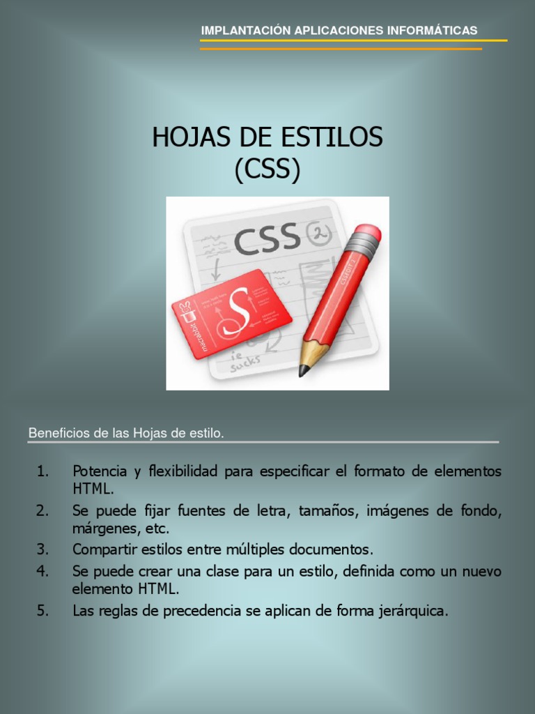 css.ppt | Hojas de estilo en cascada | Desarrollo web
