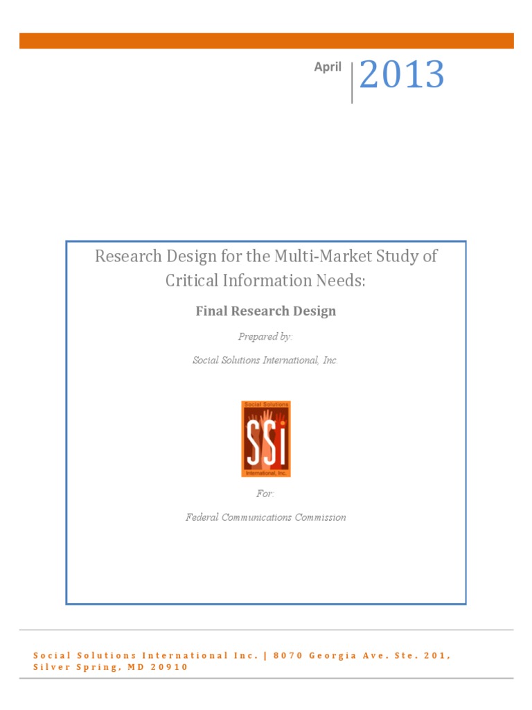 Critical Information Needs | PDF