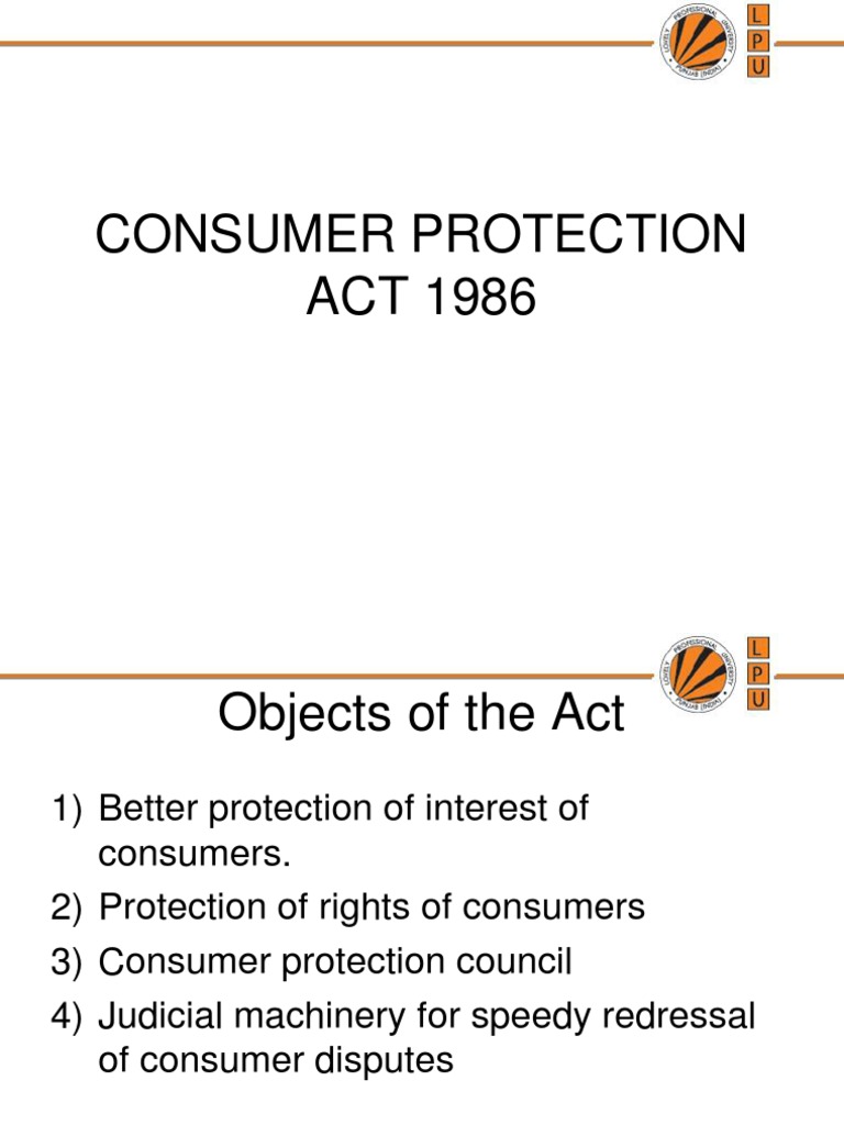 Consumer Protection Act | PDF | Consumer Protection | Government Of India