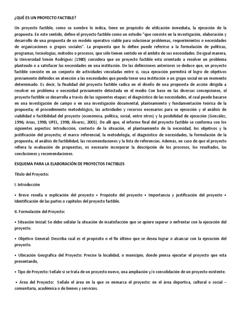 QUÉ ES UN PROYECTO FACTIBLE | Muestreo (Estadísticas) | Diseño