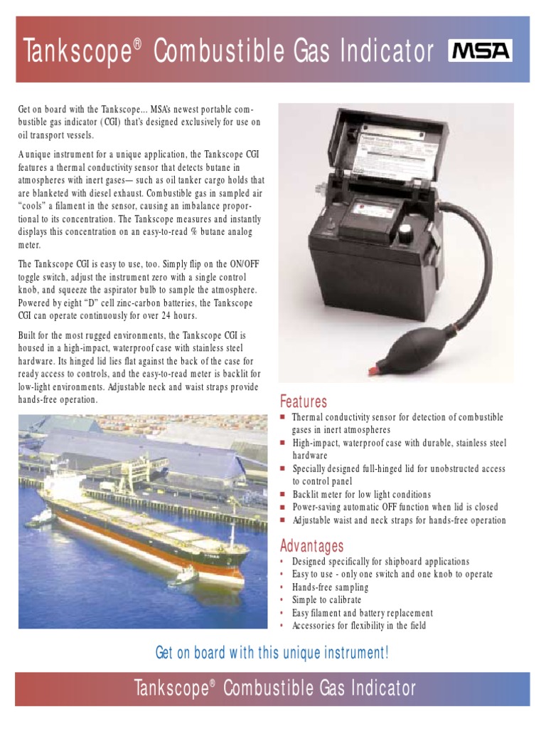 Tankscope Combustible Gas Indicator Datasheet | Incandescent Light Bulb ...
