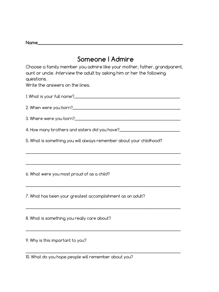 Family Interview Guide | PDF
