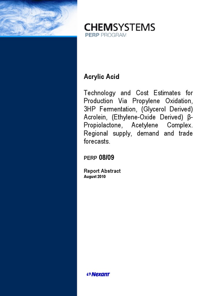Acrylic Acid | Download Free PDF | Ester | Poly(Methyl Methacrylate)