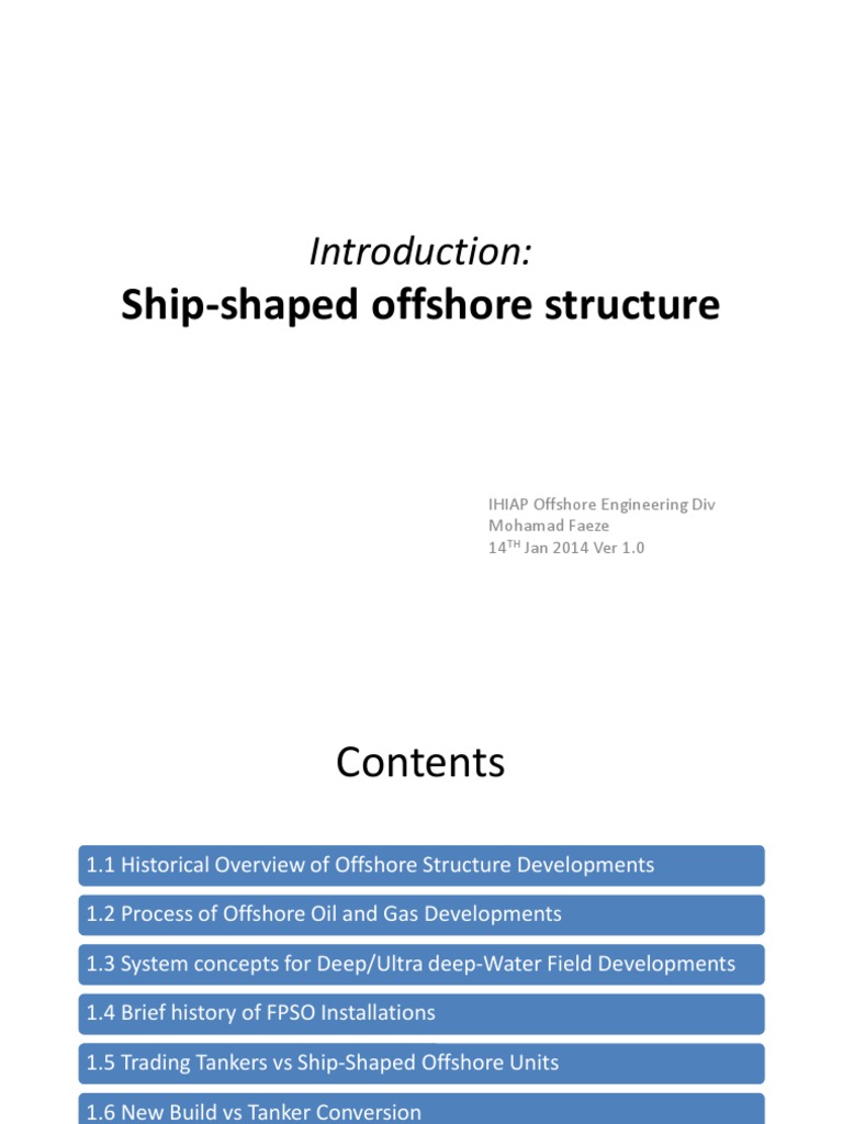 Introduction To Ship-Shaped Offshore Structure | PDF | Offshore ...