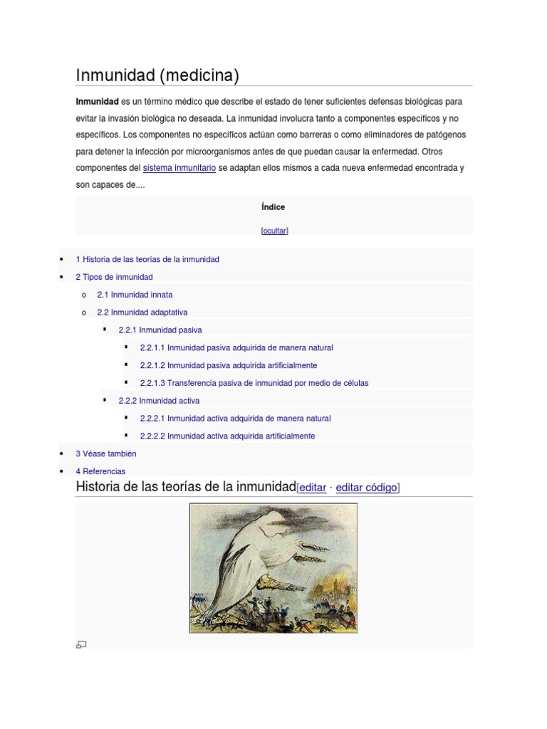 Tipos de Inmunidad | PDF | Inmunidad (médica) | Sistema inmune