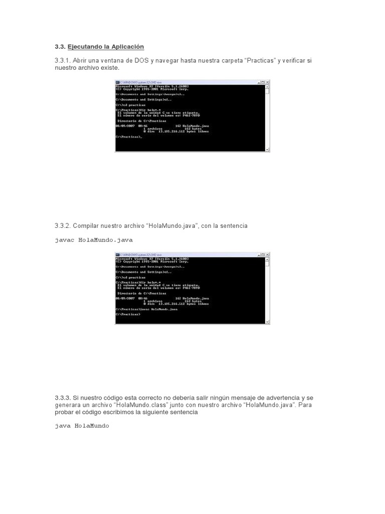 Ejecutando en Linea de Comando | PDF | Archivo de computadora | Java ...