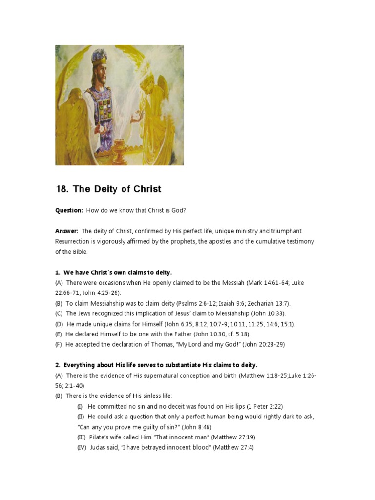 The Deity of Christ | PDF | John The Baptist | Christianity