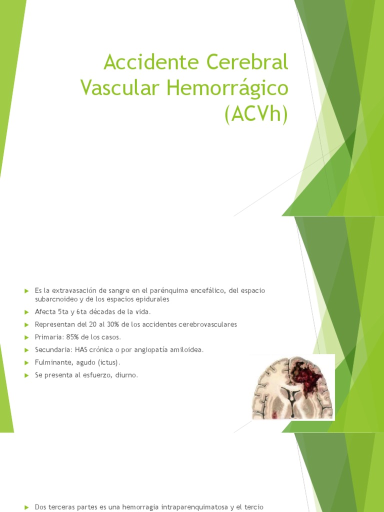 Accidente Cerebral Vascular Hemorragico (ACVh) | Desórdenes ...