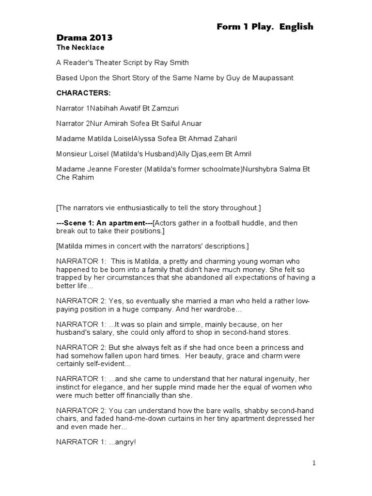 Script The Necklace Adapted 2