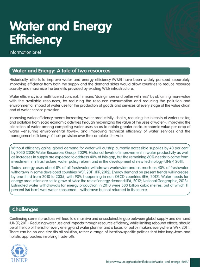 Water Energy Efficiency | PDF | Water Resources | Water Use