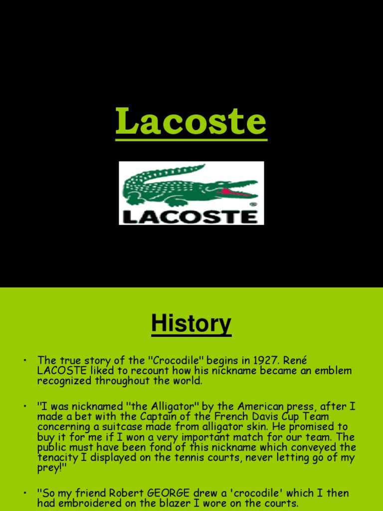Lacoste | PDF | Clothing | Retail