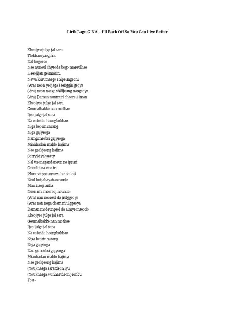 I'll Back Off So You Can Live Better | PDF | Language Arts & Discipline